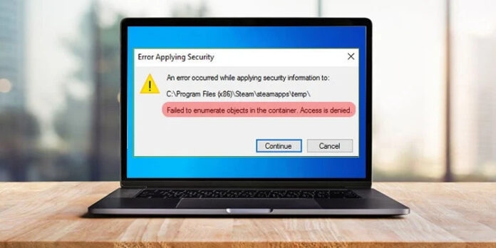 How to Fix the “Failed to Enumerate Objects in the Container” Error ... How to Fix the “Failed to Enumerate Objects in the Container” Error ...