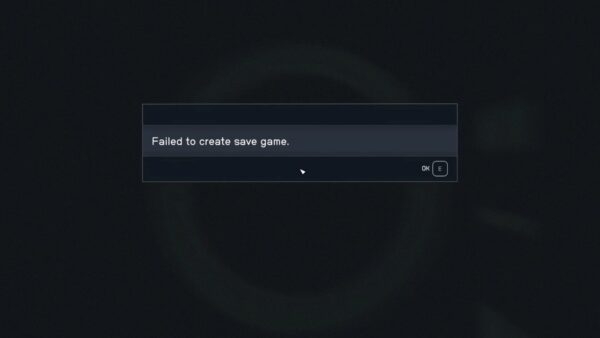 How to Fix Starfield Failed to Create Save Game?