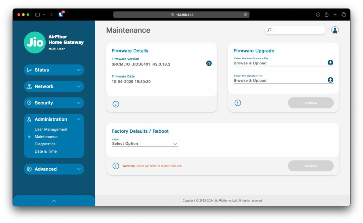Jio Router Login IP Address & Admin Settings [Beginner's 2025 Guide ...