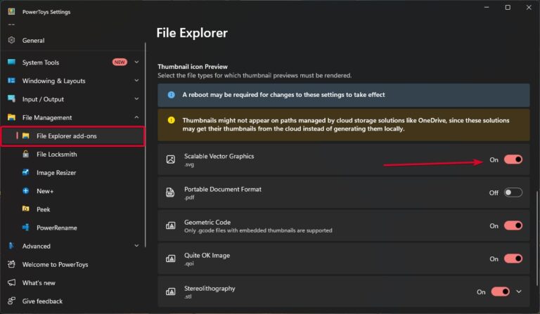 Enable SVG Thumbnail Preview in Windows 11 File Explorer